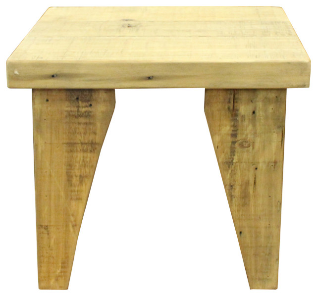 Raw Wood Rustic Handmade Finish Rectangular Wood Stool Table Hcs5603 ...