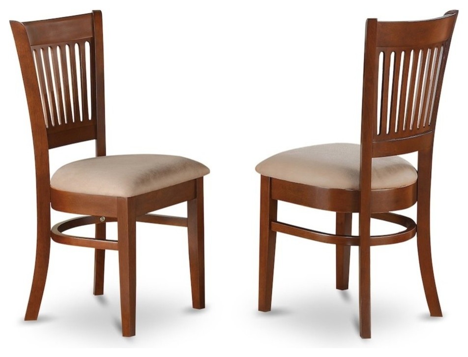 Vancouver Microfiber Upholstered Seat Chairs For Dining Room, Set of 2 ...