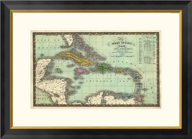 "West Indies, 1831" Framed Digital Print by Samuel Augustus Mitchell ...