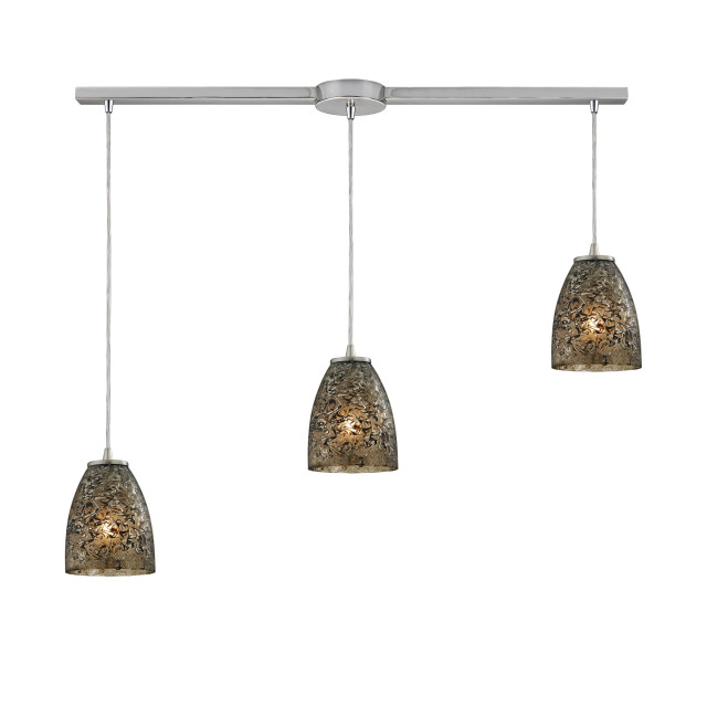 Fissure 3-Light Linear Pendant Fixture - Contemporary - Pendant ...