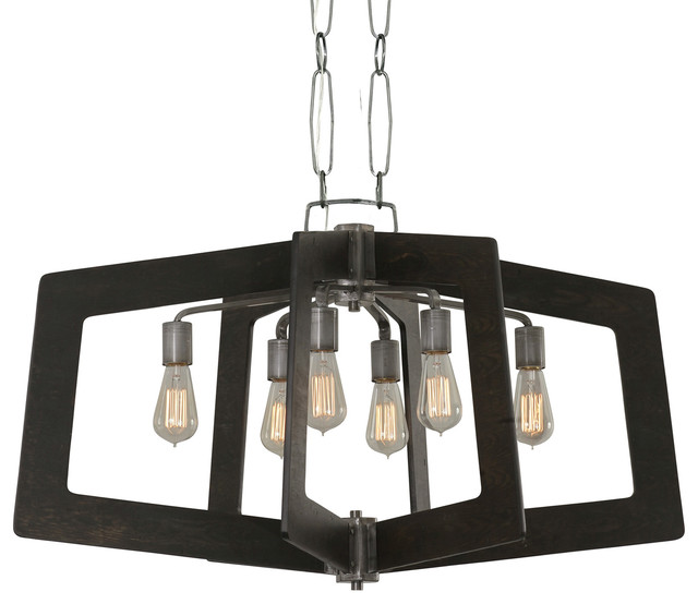 Lofty 6-Light Linear Pendant - Industrial - Chandeliers - by Lampclick ...