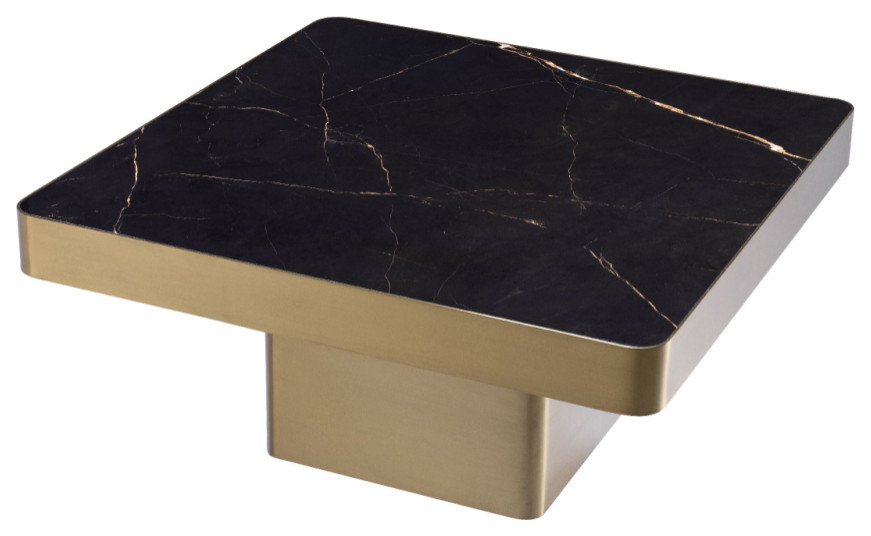 Square Pedestal Coffee Table | Eichholtz Luxus - Contemporary - Coffee Tables - by OROA ...