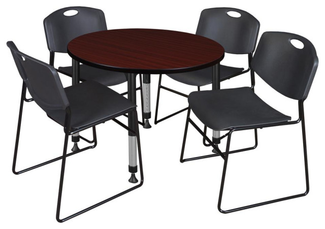 Round Height Adjustable Classroom Table - Contemporary - Kids Tables ...