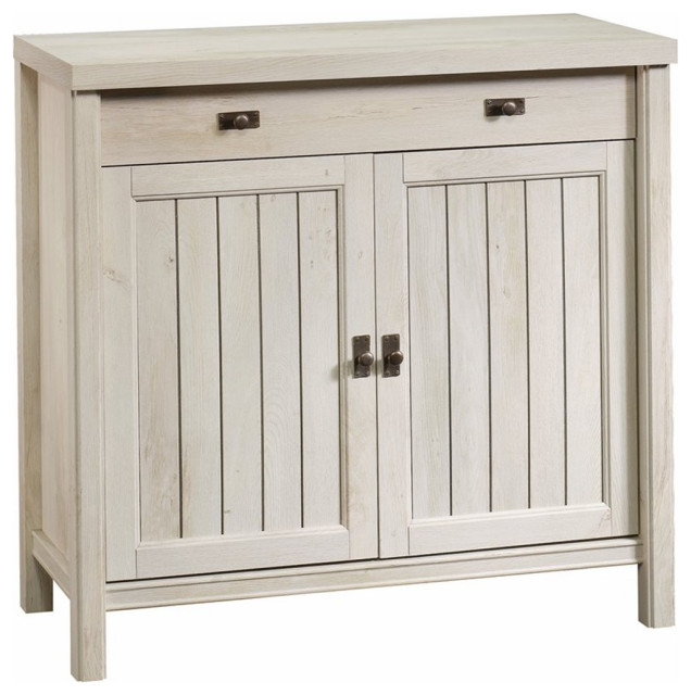 Home Square 2-Piece Set with Executive Desk & Accent Chest in Chalked ...