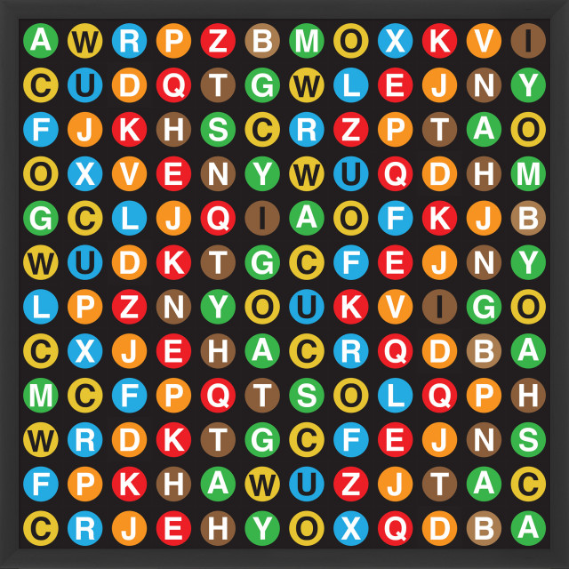Subway Letters, Giclee Reproduction Artwork, 45.75x45.75 - Contemporary ...
