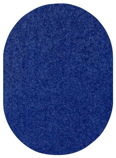 Color World Collection Way Pet Friendly Area Rugs, Neon Blue, 7' x 9 ...