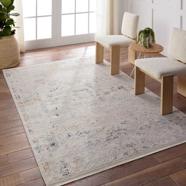 Jaipur Living Trifine Floral Gray/Cream Area Rug, 9'2"X11'9 ...