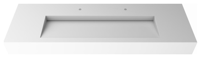 CastelloUSA Pyramid Solid Surface Bathroom Vanity Top, 60" - Modern - Bathroom Sinks - by ...