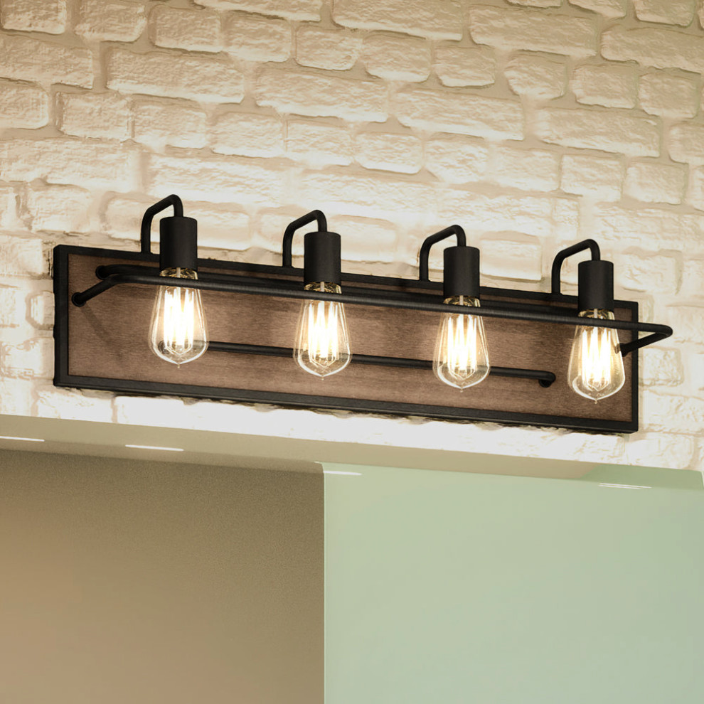 Luxury Utilitarian Bath Light, Matte Black, UEX2663 - Industrial ...