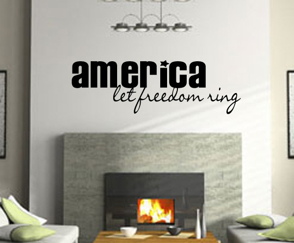 let freedom ring Vinyl Wall Decal hd018, 60 in. - Contemporary - Wall ...
