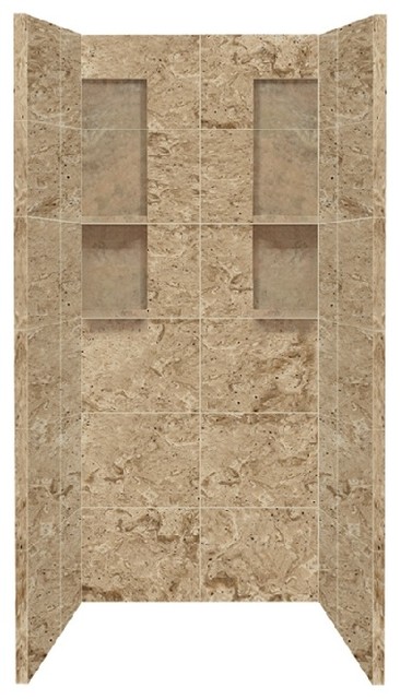 Transolid Solid Surface Shower Wall Set - Contemporary - Shower Stalls ...