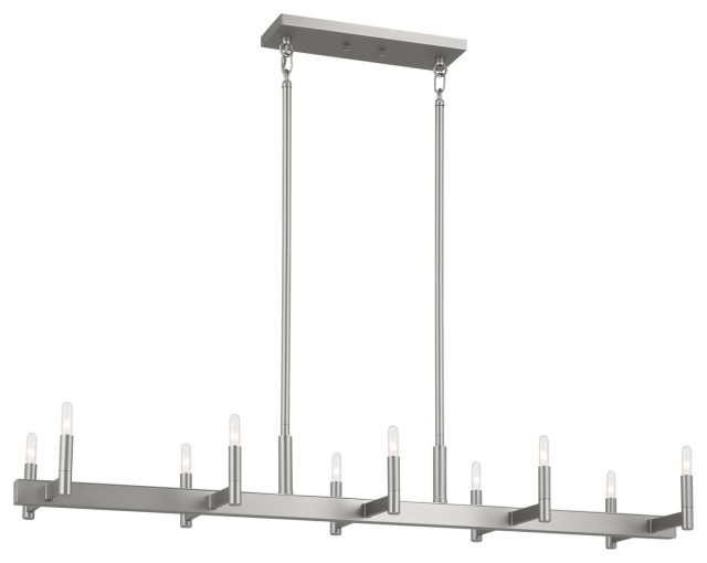 Kichler Erzo Ten Light Linear Chandelier - Transitional - Kitchen ...
