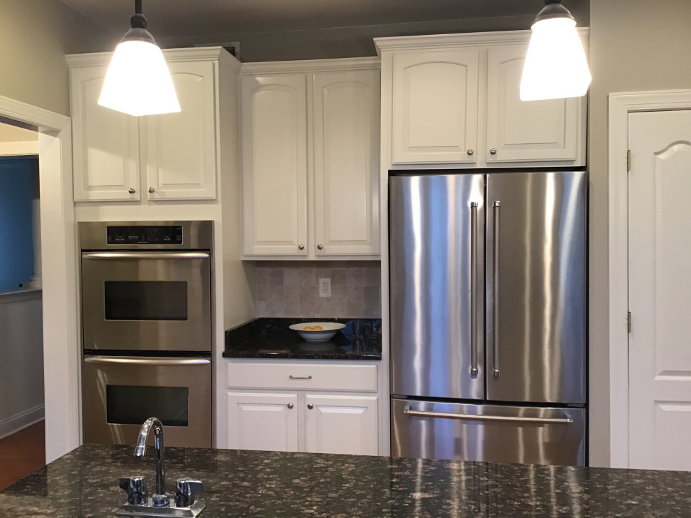 Cabinet Color Change (Cherry to White Dove) - Contemporary - New York ...