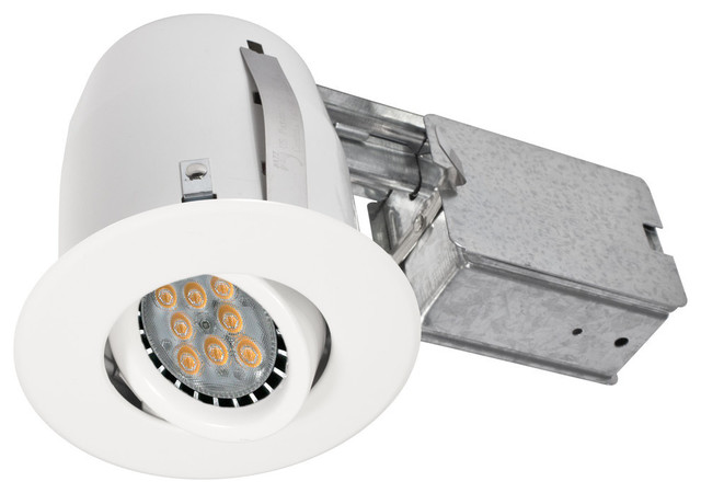 4" Brushed Chrome Recessed LED Lighting Kits With GU10 Bulb Included, 4 ...