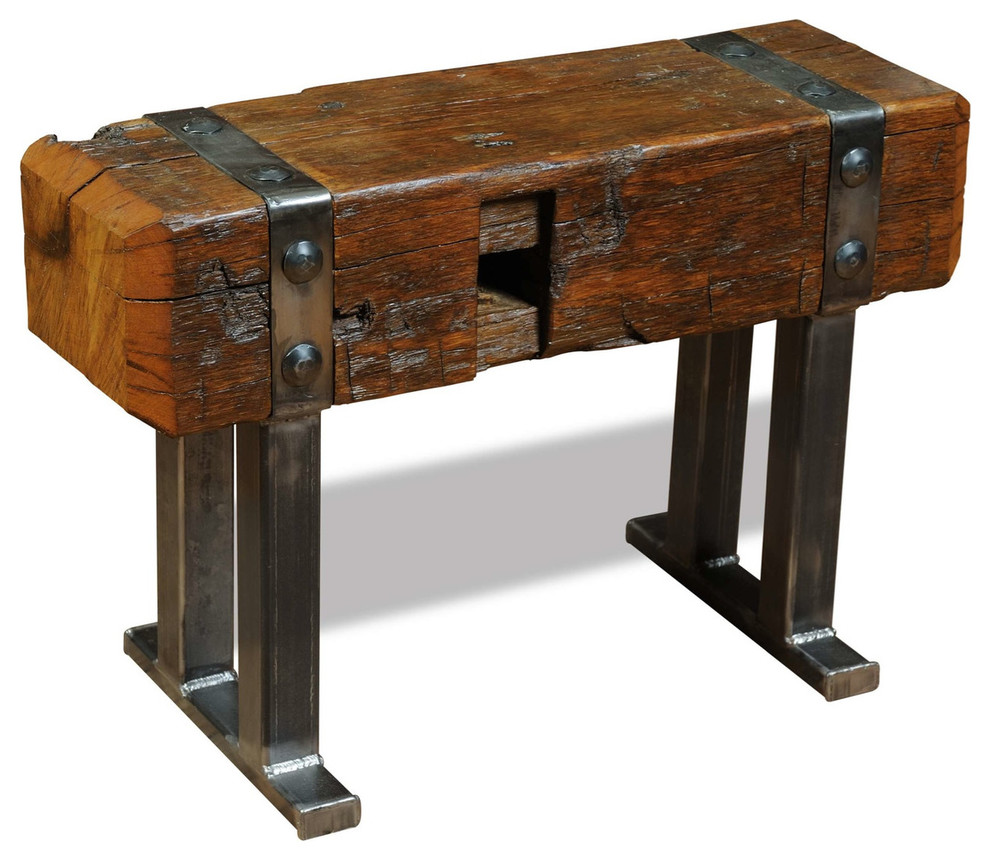 Beam Bench Strapped, 36" - Industrial - Accent And Storage Benches - by ...