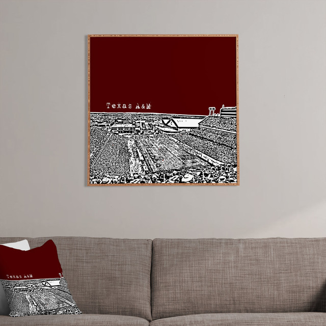Deny Designs Bird Ave Texas A And M Maroon Framed Wall Art, 20x20x1 ...