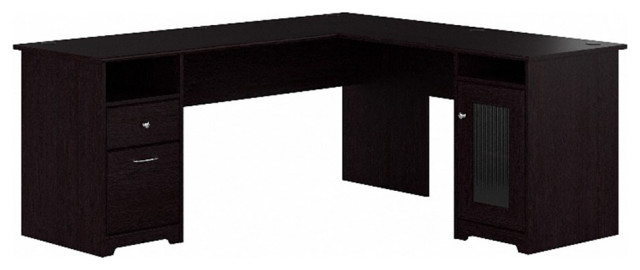 Bush Cabot Engineered Wood Computer Desk with Storage in Espresso ...
