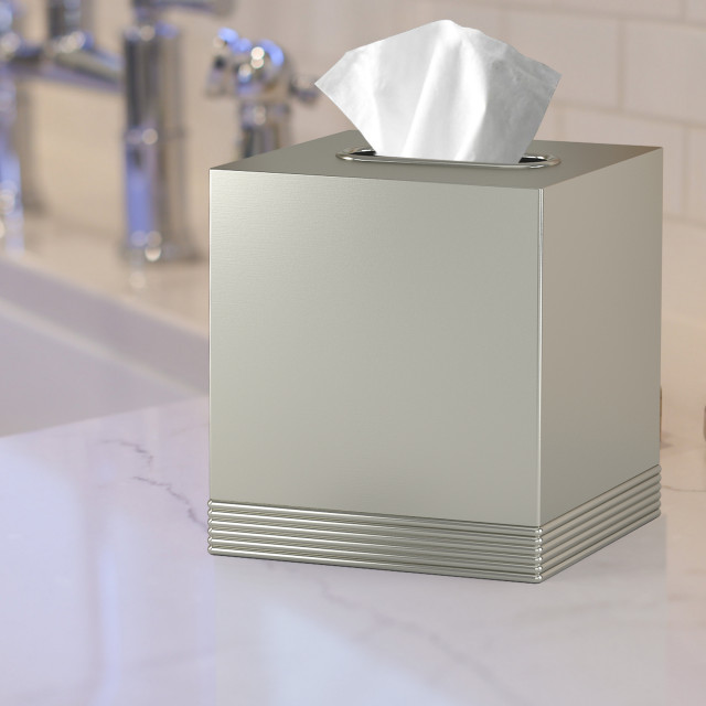 nu steel Special Pewter Boutique Tissue Box Cover - Contemporary ...