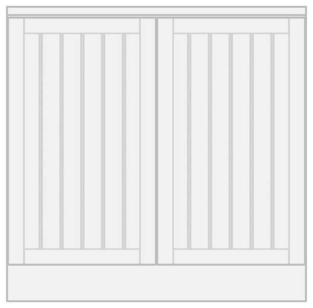 Base Island 2Door 2Sides 36w Beadboard - Transitional - Kitchen ...