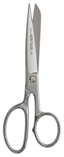 Heritage Cutlery 107-P Straight Handle Scissors, 7", Chrome, 7 ...