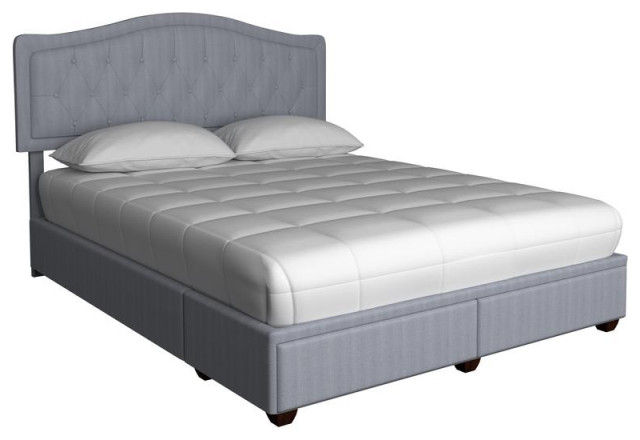 Skyla Upholstered Queen Storage Bed In A Box - Contemporary - Platform ...