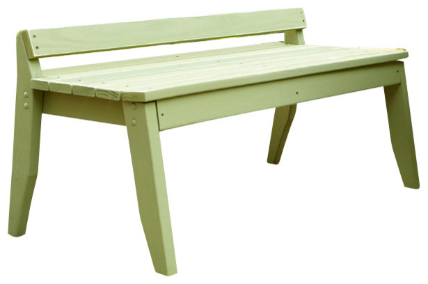 Plaza 2-Seat Bench No Back, White (Distressed), 41W x 24D x 22H ...