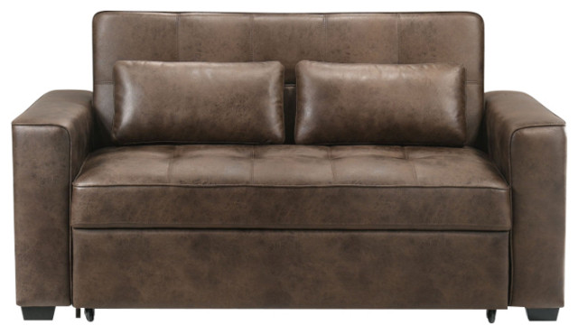 Brooklyn Sofa Sleeper, Walnut, Queen - Contemporary - Sleeper Sofas ...