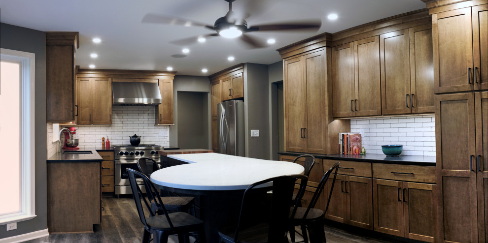 Mid-size Kitchen with Island Table - Traditional - Kitchen - Cleveland ...