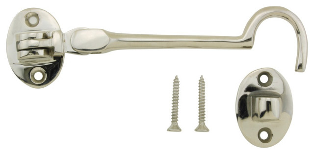 Chrome Polished Solid Brass Swivel Pivot Style Cabin Eyelet Latches 4 ...