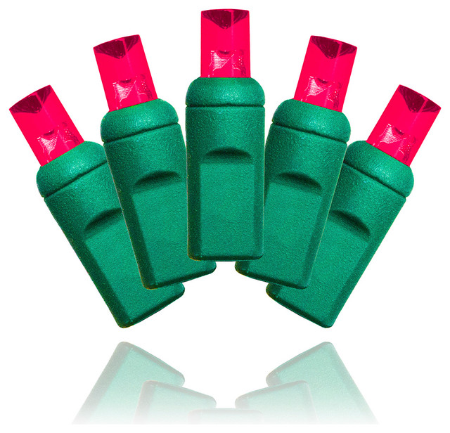 70 5Mm Burgundy LED Light String 4" Spacing - Contemporary - Outdoor ...