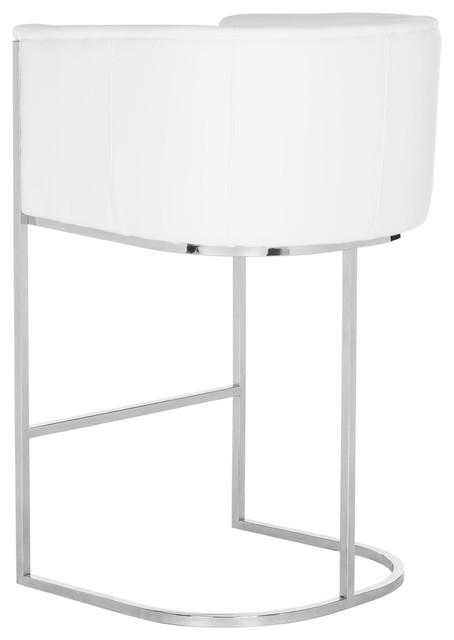 Safavieh Shiloh Leather Bar Stool, #N/A - Contemporary - Bar Stools And ...