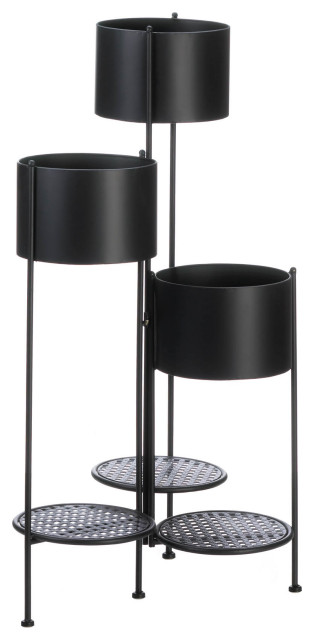 3-Tier Barrel Bucket Plant Stand - Transitional - Indoor Pots And ...