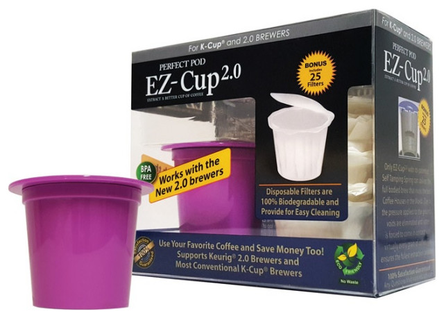 Perfect Pod K16129 EZ-Cup 2.0 Refillable Coffee Capsules, Purple ...