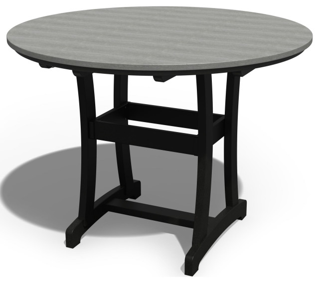 Poly Lumber Round Legacy Table, 54 Inch - Contemporary - Outdoor Pub ...