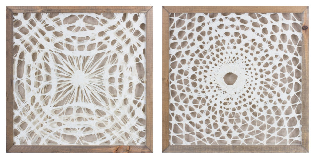 Framed Paper Mache Wall Art, 2-Piece Set - Farmhouse - Prints And ...