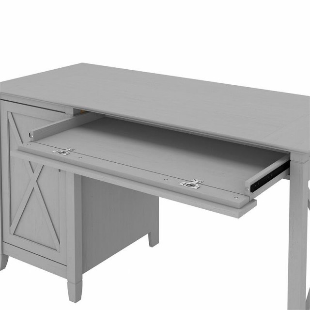 Key West 54W Computer Desk with Storage in Cape Cod Gray - Engineered ...
