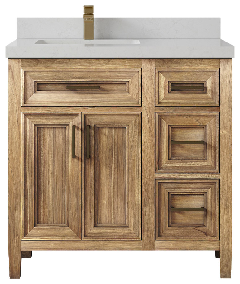 Willow Collections Santa Fe Bathroom Vanity with 2 in Top, 36" Left ...