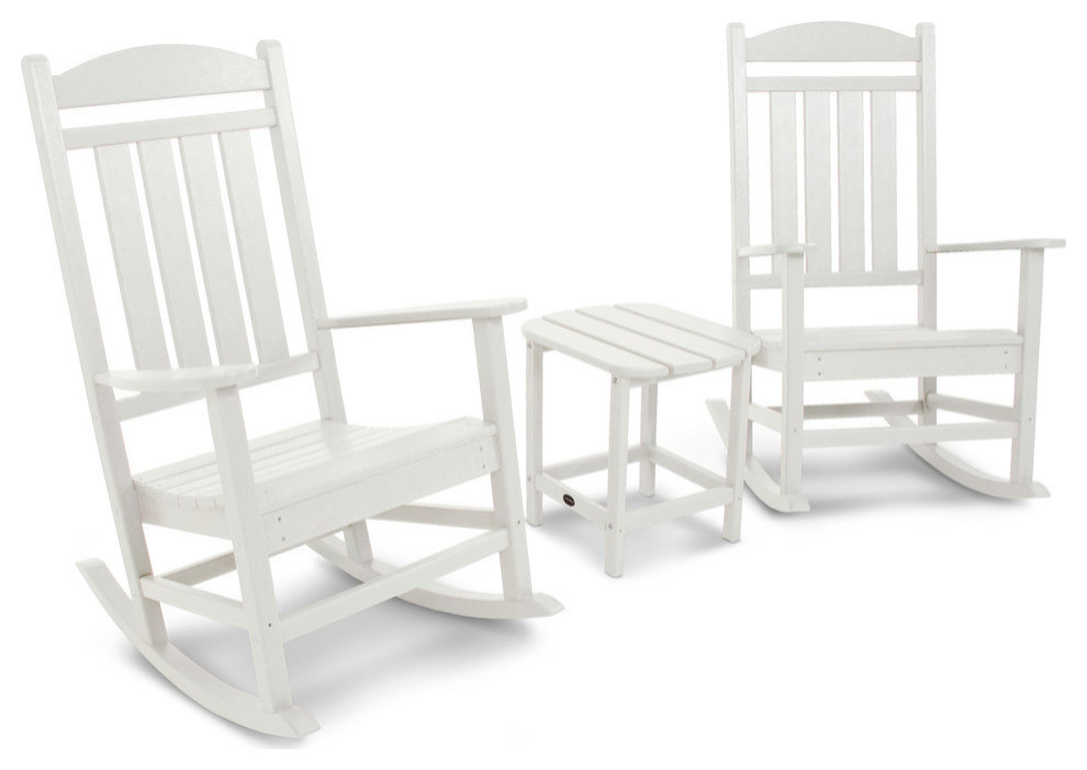 Polywood Presidential Rocker 3-Piece Set - Beach Style - Outdoor Lounge ...