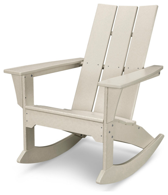 Polywood Modern Adirondack Rocker - Transitional - Outdoor Rocking ...