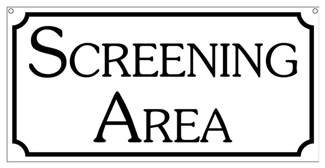 Screening Area, Aluminum TV Movie Film Prop Man Cave Bar Sign, 6"x12 ...