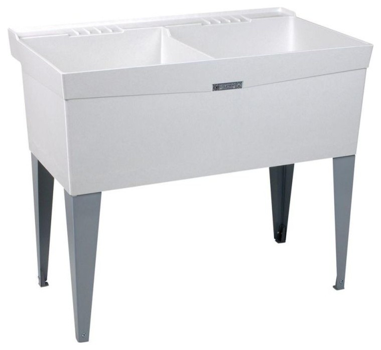 Mustee, Bathroom Sink, 4"x24"x34", 4"x24"x34" - Contemporary - Bathroom ...