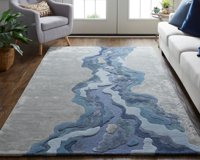 Weave & Wander Arwyn Modern Viscose Rug, 8'x10' - Contemporary - Area ...