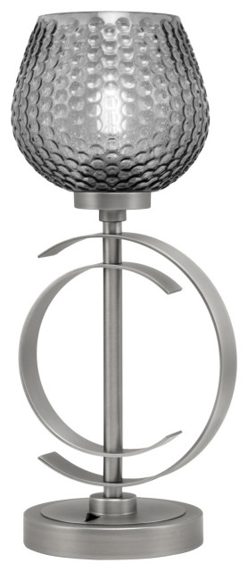 Table Lamps Accent Lamp Graphite Finish 6 Smoke Textured Glass ...