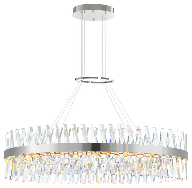 Glace Integrated LED Chrome Chandelier - Contemporary - Chandeliers ...