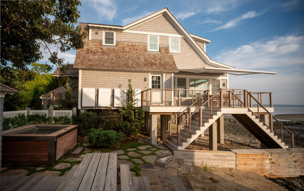Waterfront Recording Cottage - Beach Style - Home Theater - New York ...