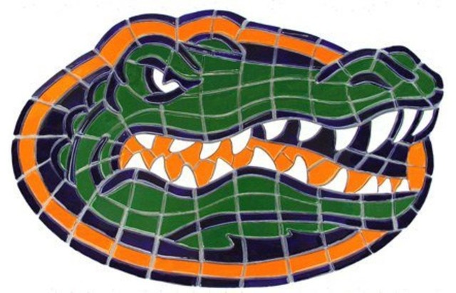University of Florida Gator Head Ceramic Swimming Pool Mosaic 11"x17 ...
