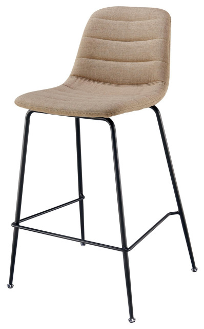 Caleb Fabric Counter Stool, Set of 4 - Midcentury - Bar Stools And ...