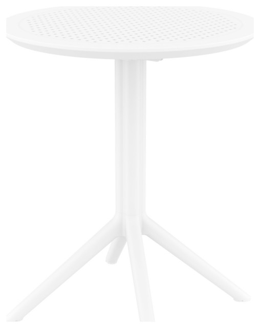Sky Round Folding Table 24 inch White - Contemporary - Outdoor Dining ...
