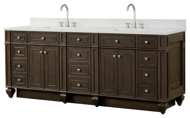 Winston 84" Double Vanity - Traditional - Bathroom Vanities And Sink ...