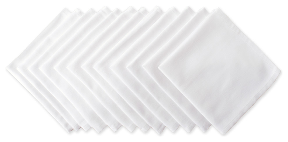 White Buffet Napkin Set/12 - Traditional - Napkins - by Design Imports ...